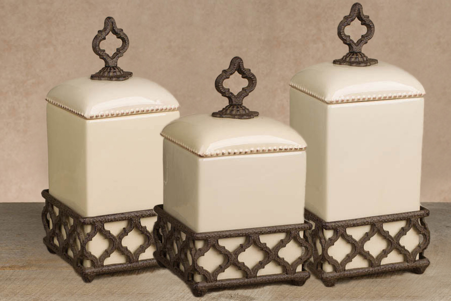 GG Collection Ogee-G Cream Canister Set - GG Collection*-The Lamp Stand