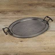 GG Collection Antique Silver Large Oval Tray - GG Collection*-The Lamp ...