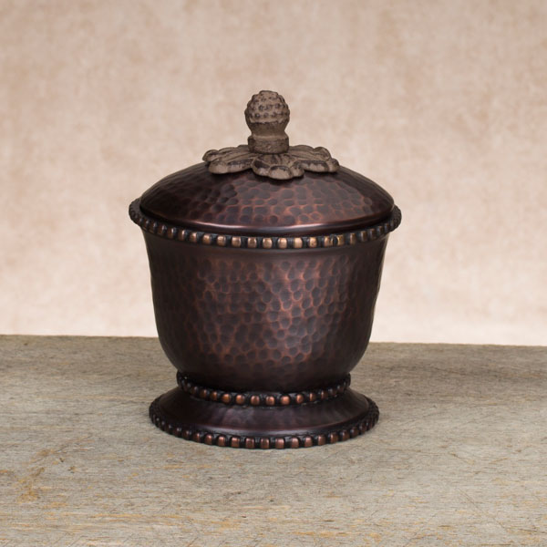 GG Collection Antique Copper Hammered Covered Container - GG Collection ...