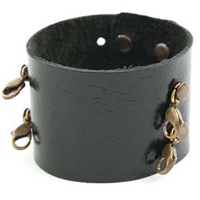Lenny & Eva Black Wide Cuff - Brass Finish - Lenny & Eva-The Lamp Stand