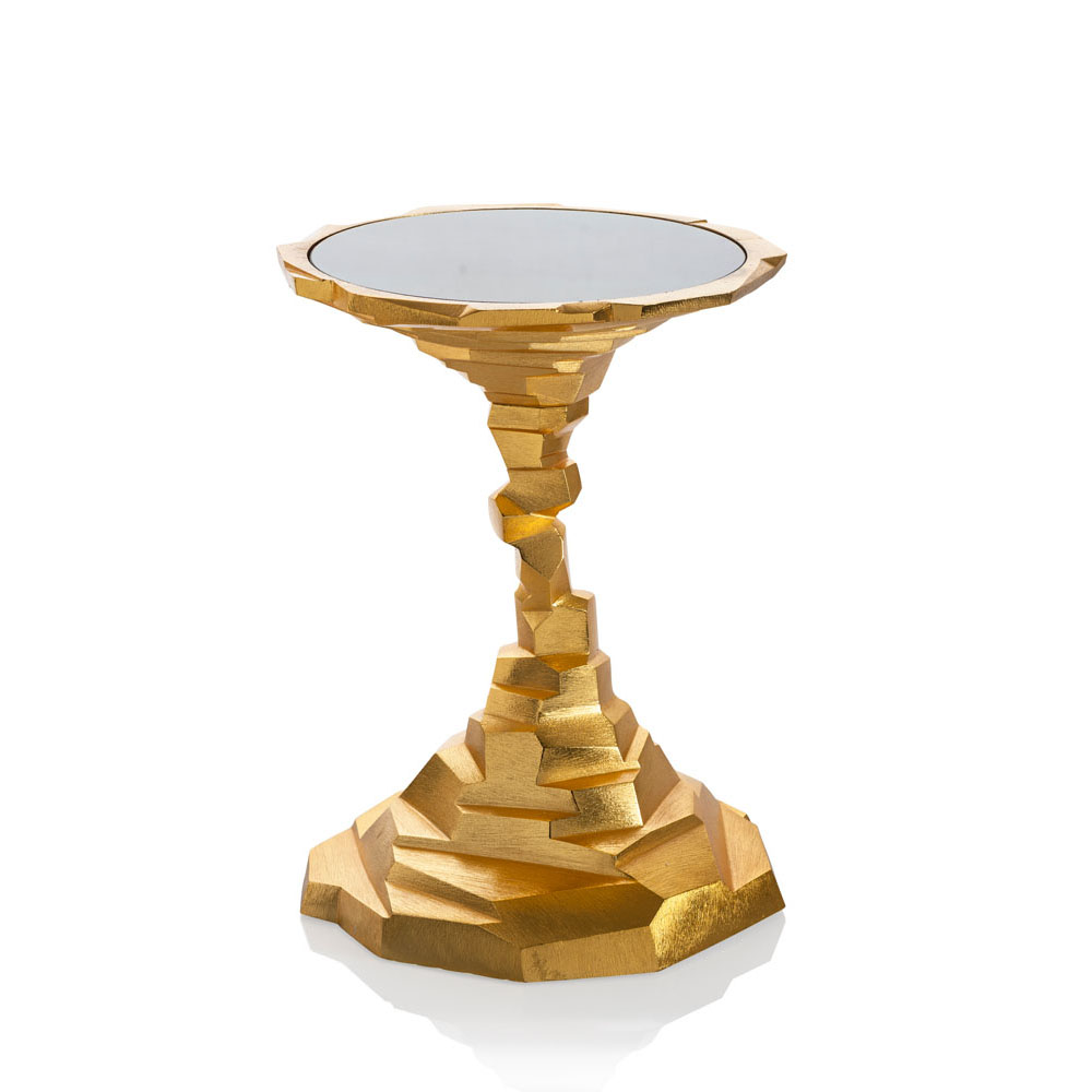 Michael Aram Rock Side Table - Goldtone by Michael Aram-The Lamp Stand