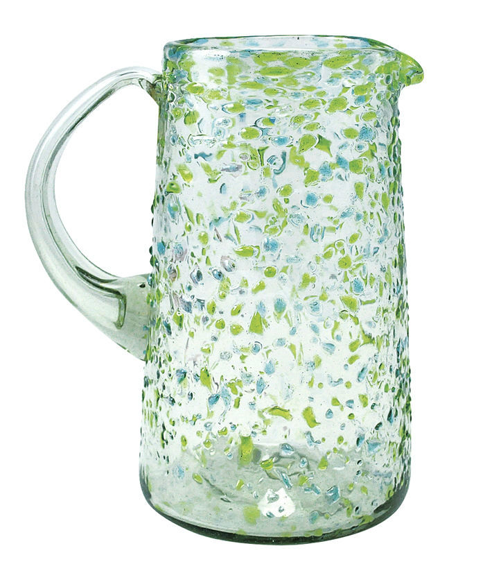 Mariposa Vidrio Recycled Glass Green Confetti Glass Pitcher by Mariposa ...