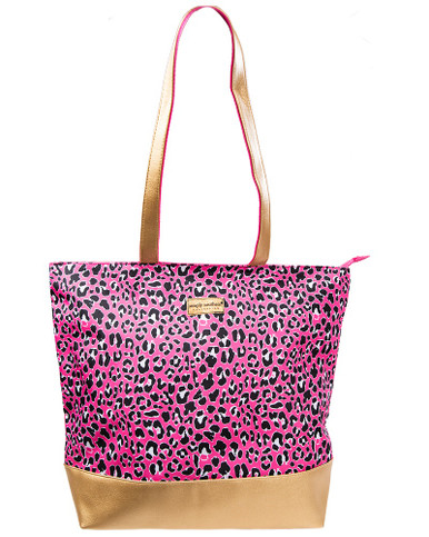 Simply Southern Leopard Pink Tote Bag by Simply Southern|The Lamp Stand