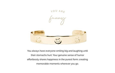 Pieces of Me Funny Gold Cuff