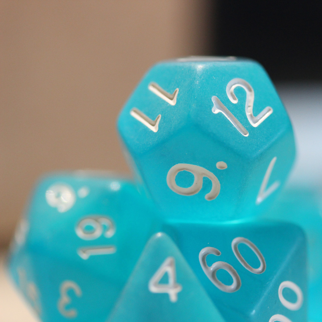 Frosted Teal DnD Dice Set | Dice Game Depot