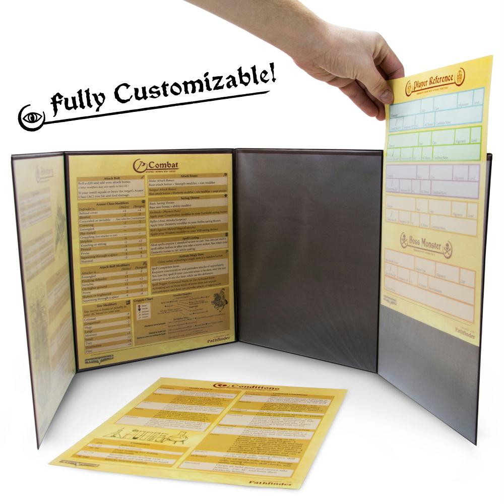 The Master's Tome Customizable DM Screen - Red - Dice Game Depot
