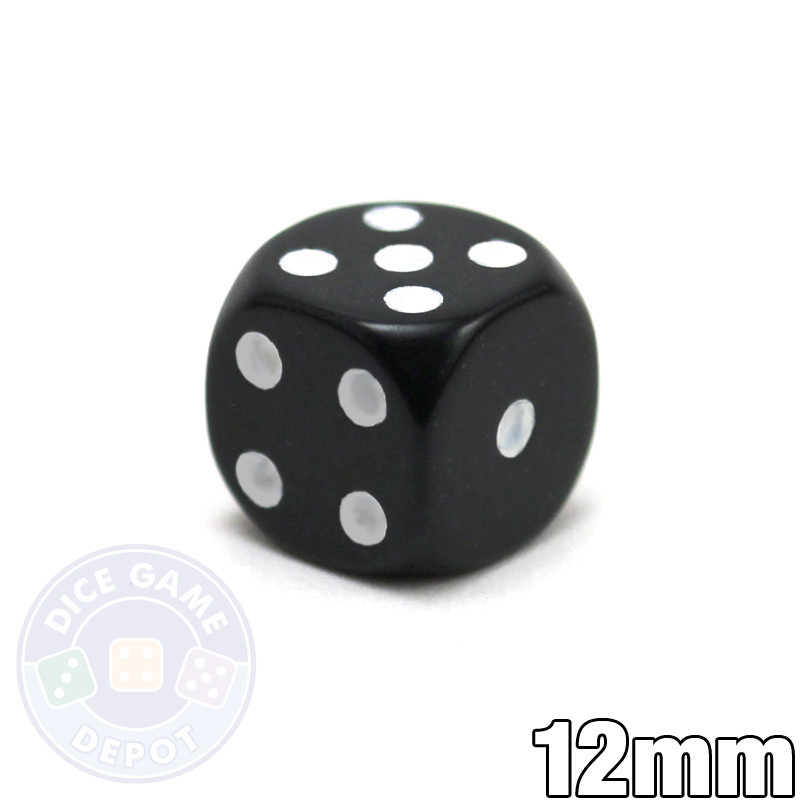 Opaque Round-Corner Dice - Blue 12mm d6 - Dice Game Depot