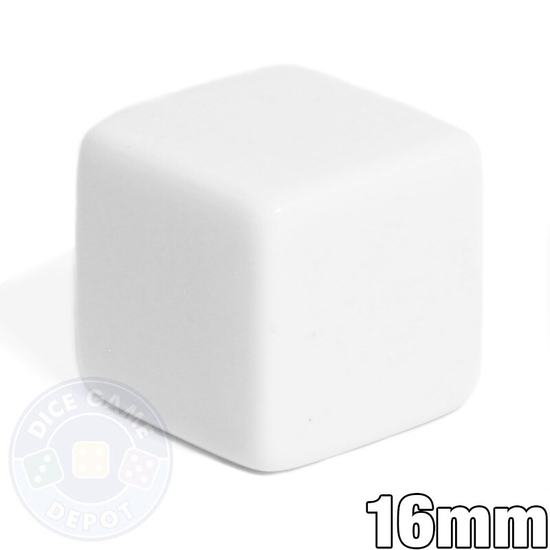Opaque White 6-Sided Dice (d6) For Sale | Dice Game Depot