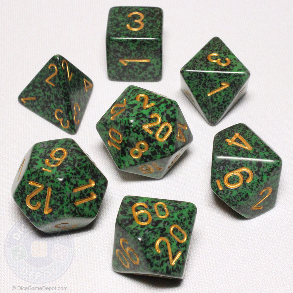 Speckled Golden Recon 12-Sided Dice (d12) For Sale | Dice Game Depot