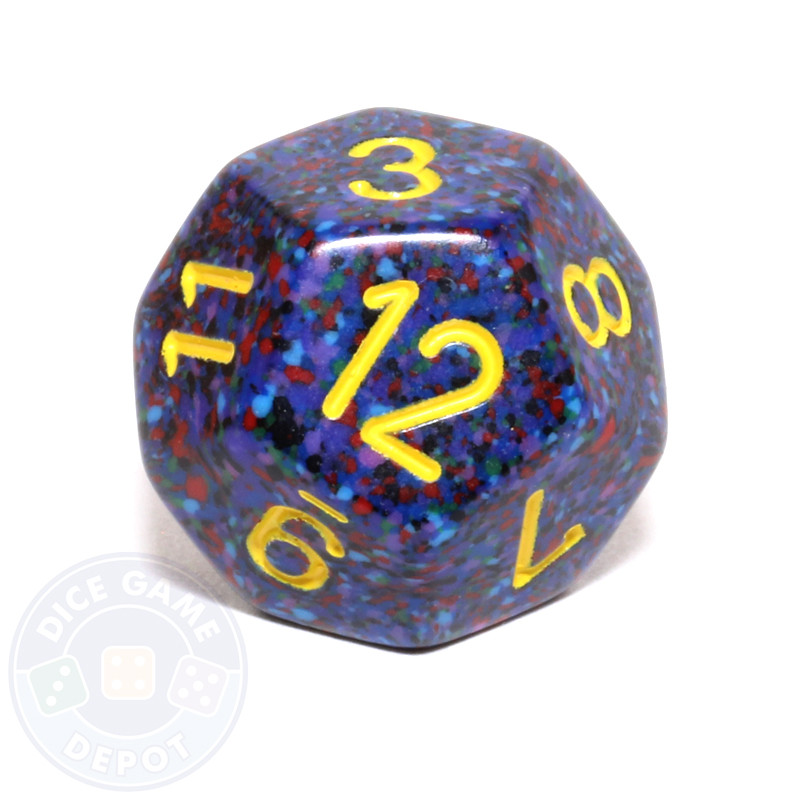 12-Sided Speckled Dice (d12) - Sea - Dice Game Depot