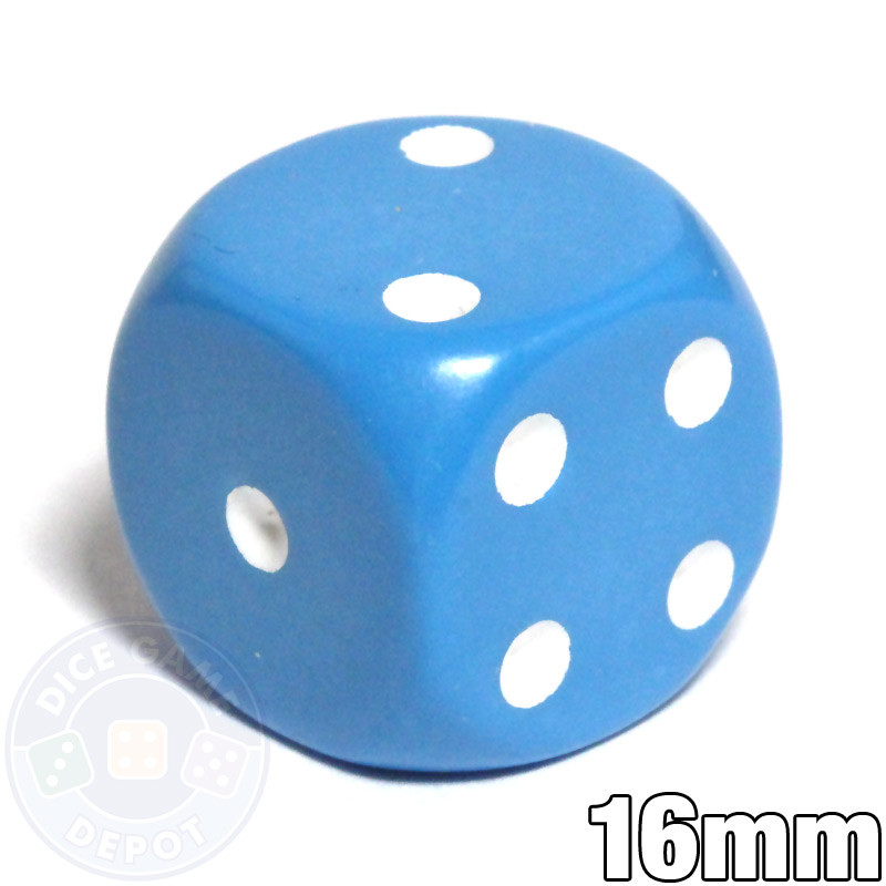 Opaque Dice - Blue d6 - Dice Game Depot