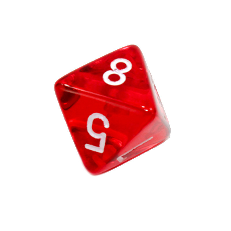 4-Sided Translucent Dice (d4) - Red - Dice Game Depot