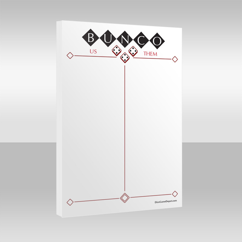 Printable Bunco Table Signs - Three-Table Set - Dice Game Depot