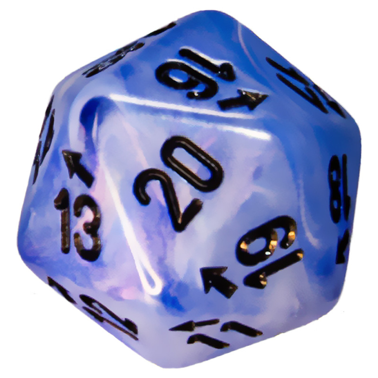 Vortex Ice Blue Countdown 20-Sided Dice | Dice Game Depot