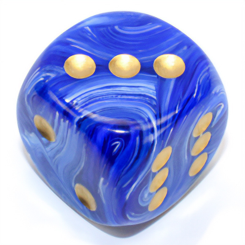 30mm 6-sided Blue Vortex Dice | Dice Game Depot