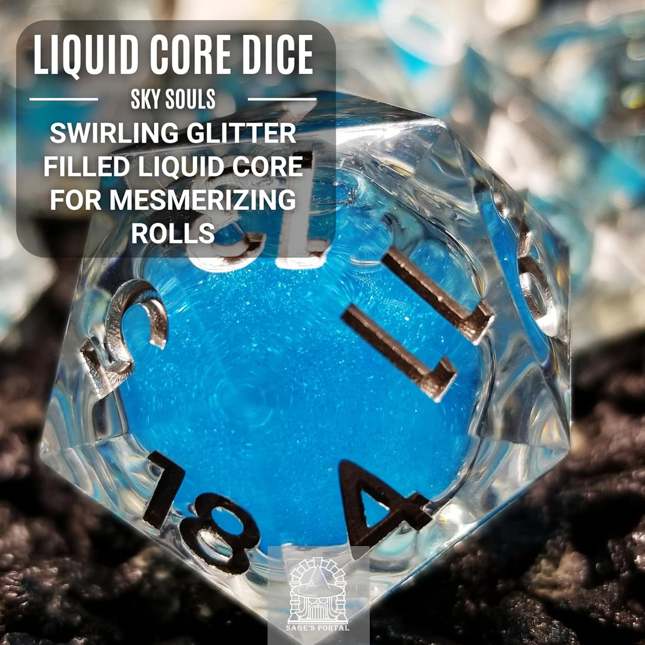 Sky Souls Liquid Core Sharp-Edge TTRPG Dice Set | Dice Game Depot
