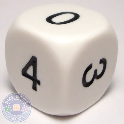 6-sided dice with numerals | Dice Game Depot