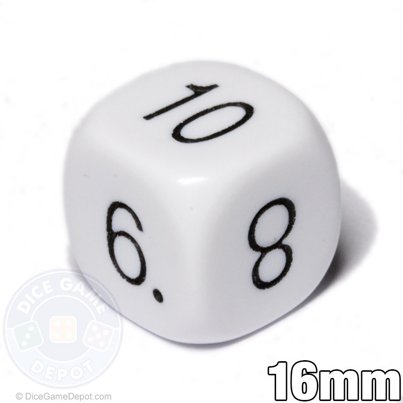 White Dice for Sale - All Shapes and Sizes | Dice Game Depot