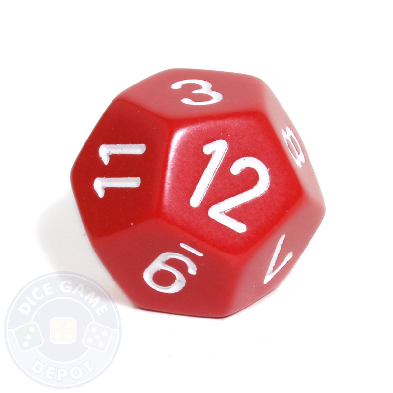 8-Sided Opaque Dice (d8) - Red - Dice Game Depot
