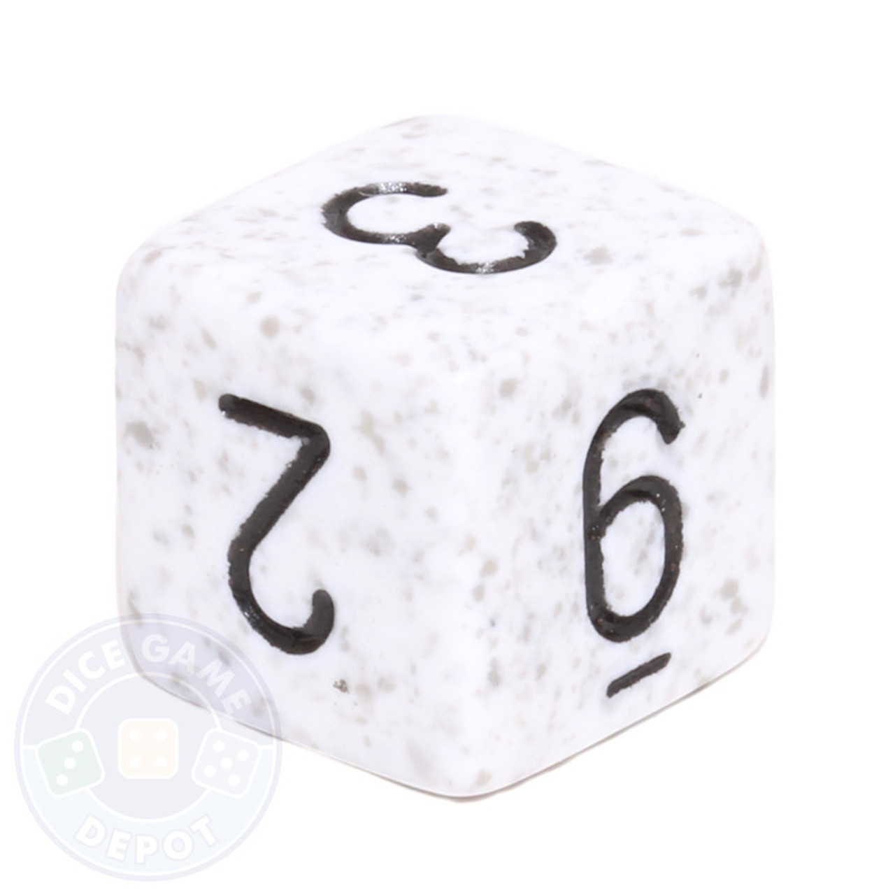 Speckled Arctic Camo 6 Sided Numeral Dice D6 Dice Game Depot