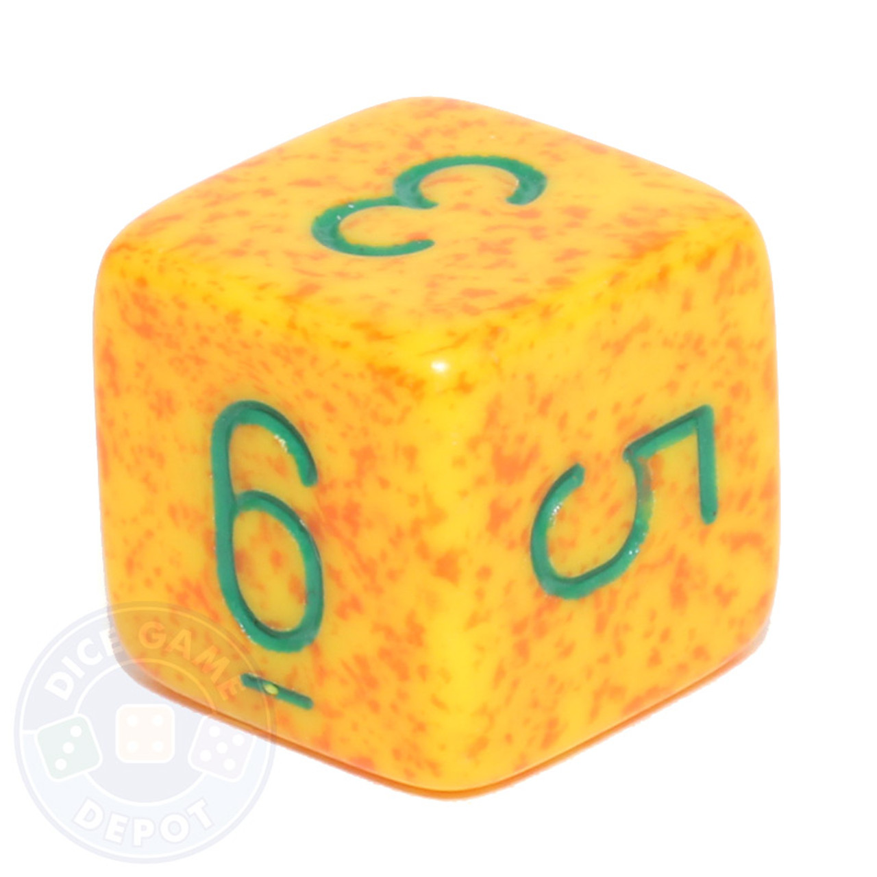 Speckled Numeral Dice Lotus D6 Dice Game Depot