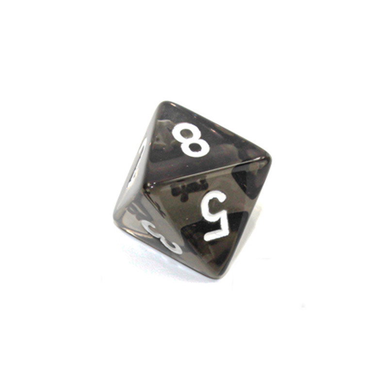 8-Sided Translucent Dice (d8) - Smoke - Dice Game Depot