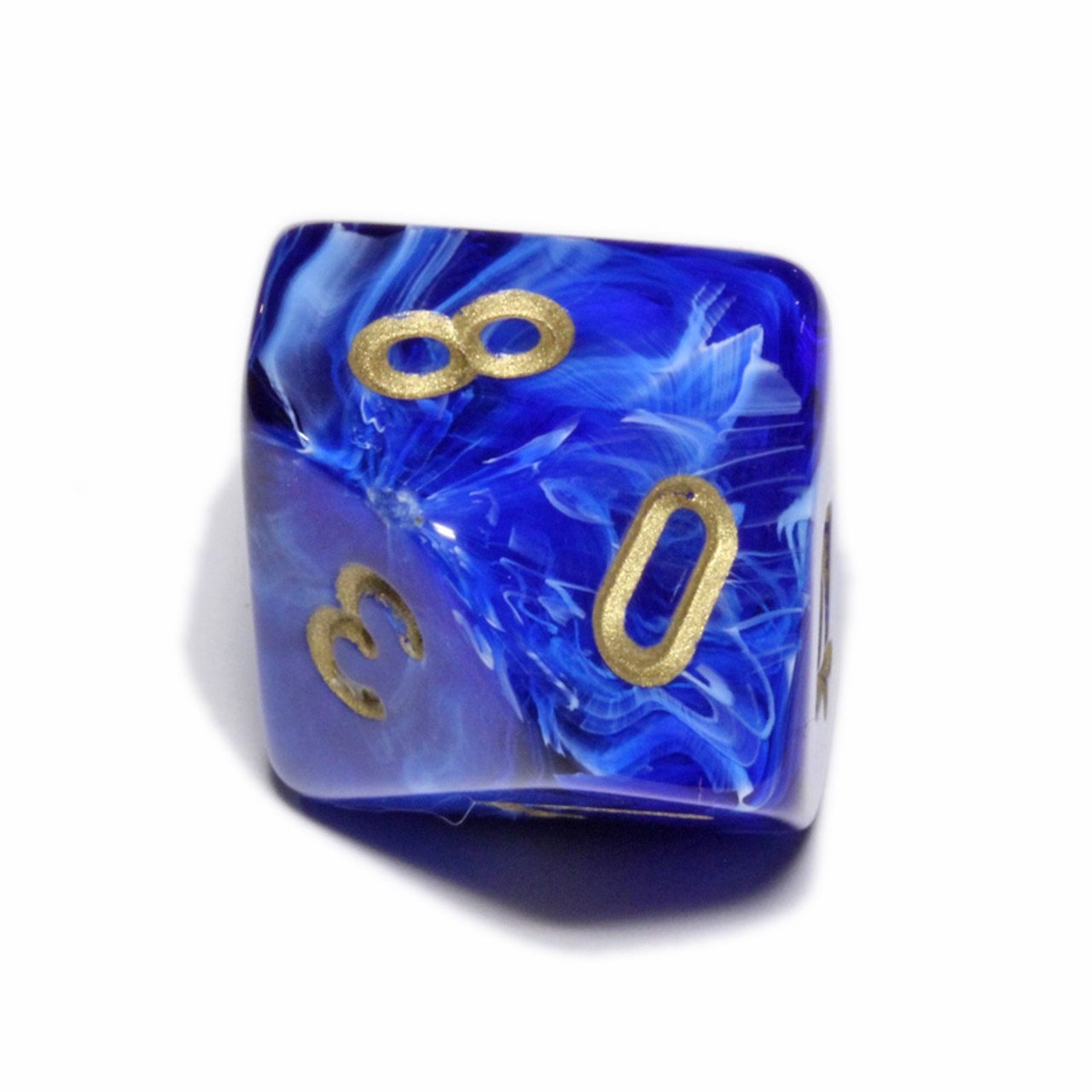 10 Sided Vortex Dice D10 Blue Dice Game Depot