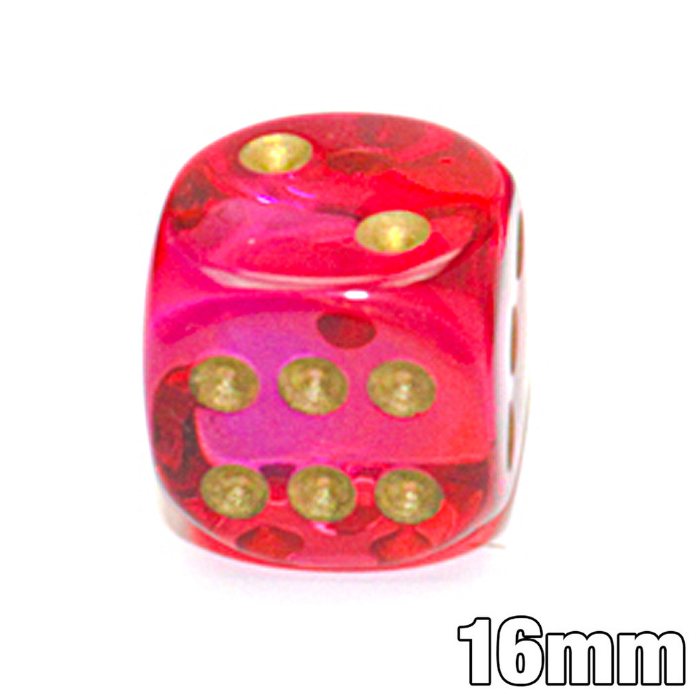 Gemini Dice - Translucent Red and Violet d6 - Dice Game Depot