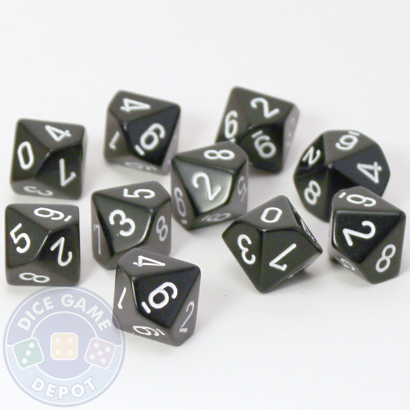 10-Sided Opaque Black Gaming Dice – Classy, Durable, and Fun | Dice ...