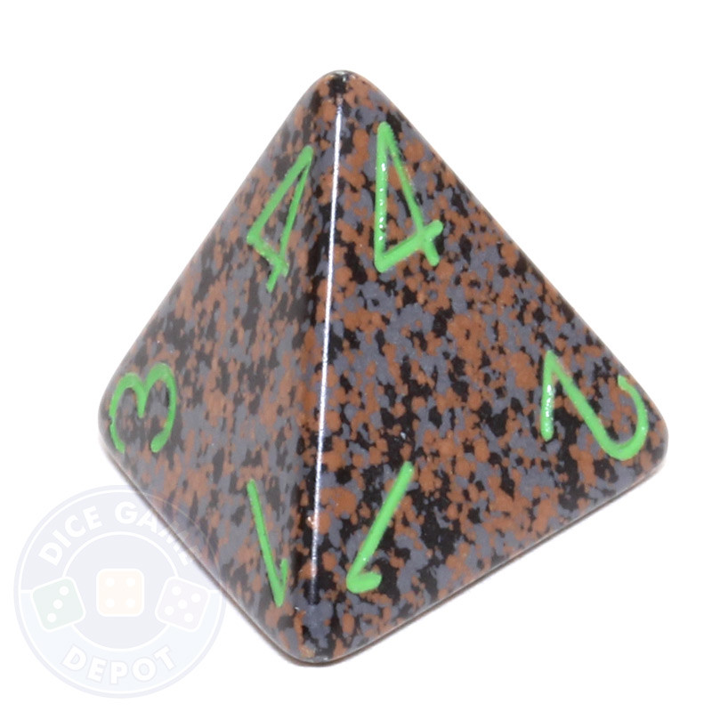 4-Sided Speckled Dice (d4) - Mercury - Dice Game Depot