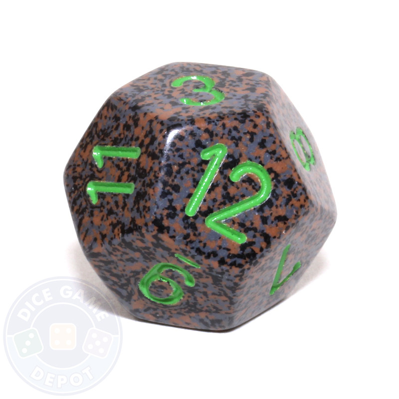 12-Sided Speckled Dice (d12) - Silver Tetra - Dice Game Depot