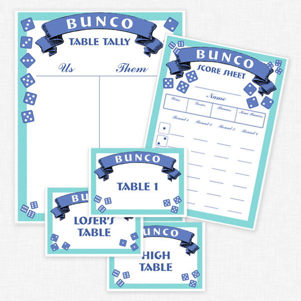 Gaming Supplies - Bunco - Bunco Printables - Dice Game Depot