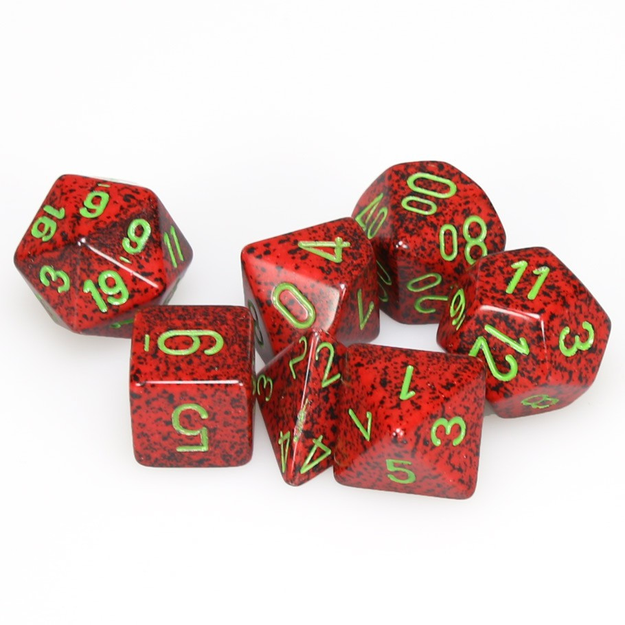 Speckled DnD Dice Set - Strawberry | Dice Game Depot