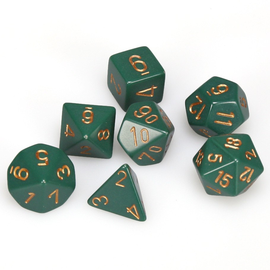 Opaque Dusty Green Dice Set | Dice Game Depot