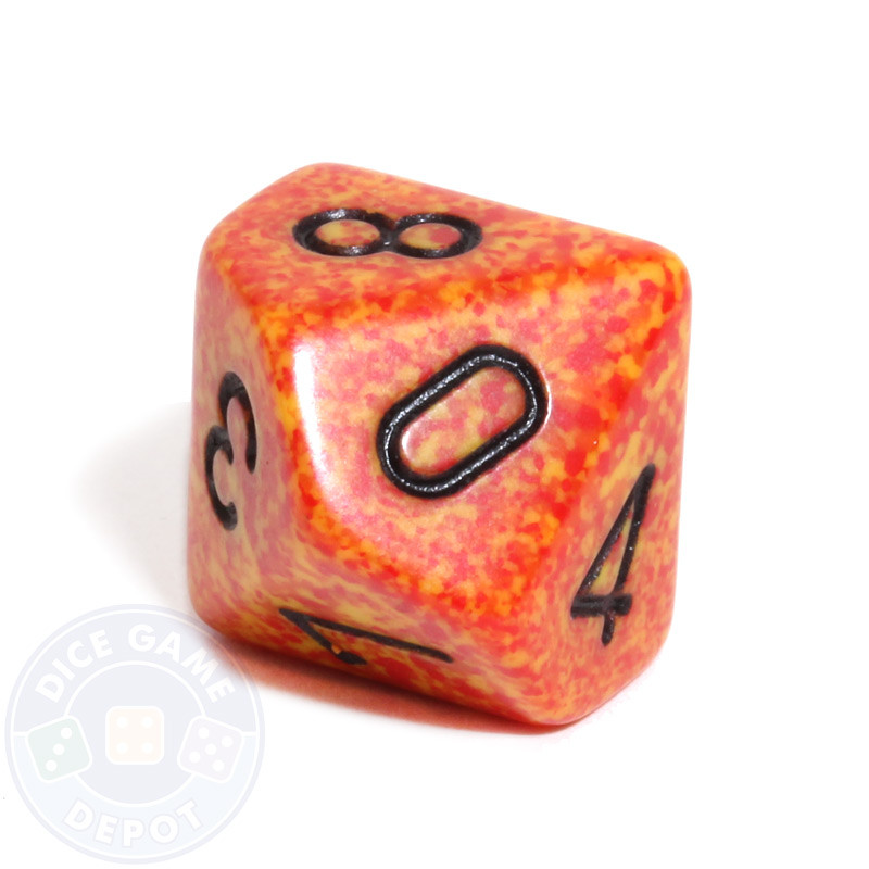 Speckled Fire 10-Sided Dice (d10) For Sale | Dice Game Depot