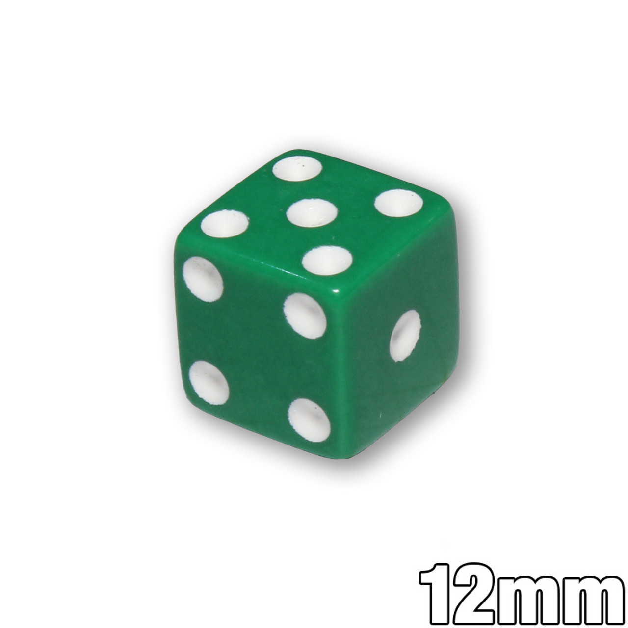 Opaque Green 6-Sided Dice (d6) For Sale | Dice Game Depot