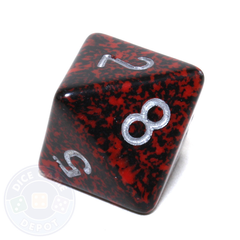 12-Sided Speckled Dice (d12) - Silver Volcano - Dice Game Depot