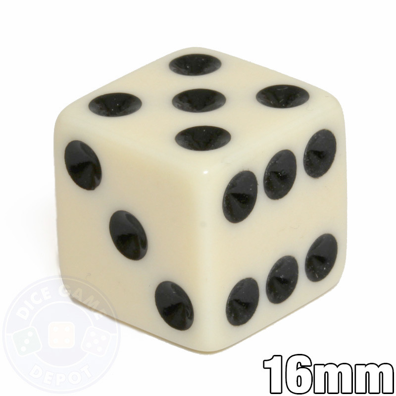 Opaque White 6-Sided Dice (d6) For Sale | Dice Game Depot