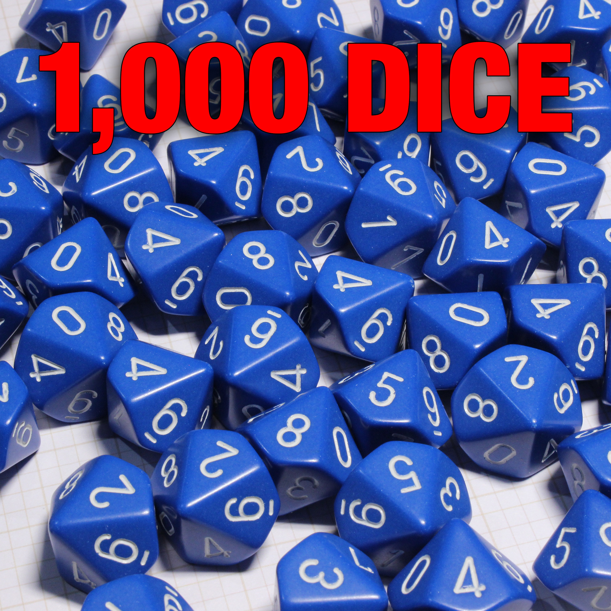 10-sided Opaque Blue Dice for Sale | Dice Game Depot