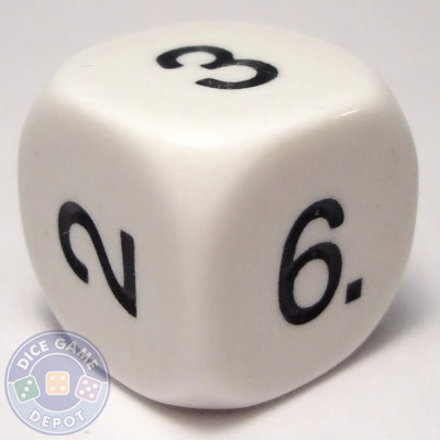 6-sided dice with numerals | Dice Game Depot