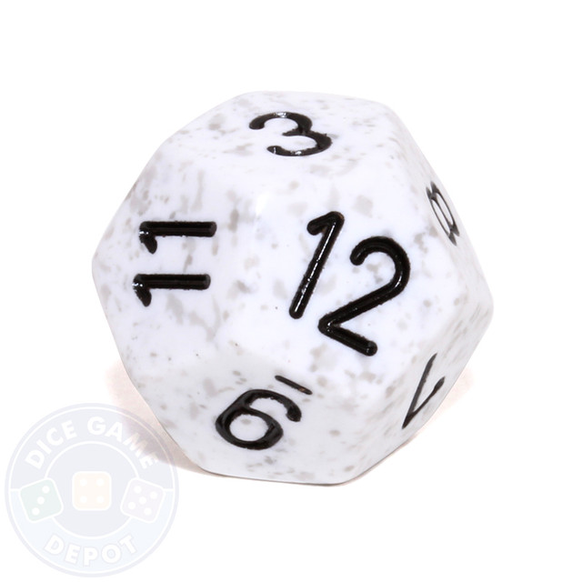 Buy 30-sided opaque white dice | Dice Game Depot