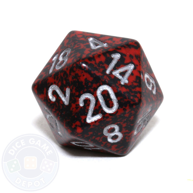 12-Sided Speckled Dice (d12) - Silver Volcano - Dice Game Depot