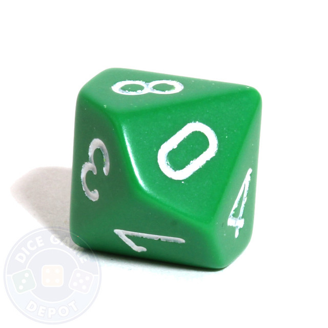 12-Sided Opaque Dice (d12) - Green - Dice Game Depot