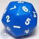 30-sided blue game dice for sale | Dice Game Depot