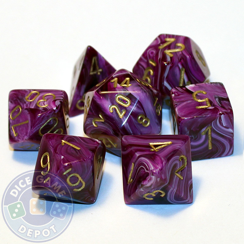 Purple Vortex DnD Dice Set for Sale | Dice Game Depot