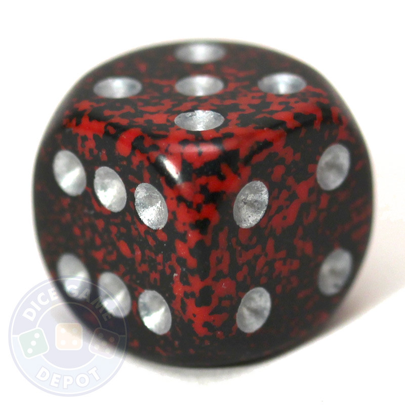 6-sided Speckled Dice - Silver Volcano | Dice Game Depot