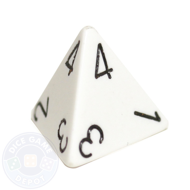 8-Sided Opaque Dice (d8) - White - Dice Game Depot