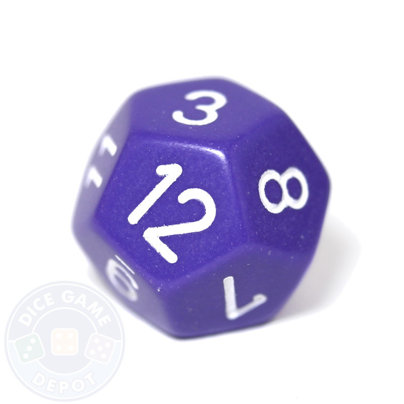 Opaque Ivory 12-sided Dice | Dice Game Depot