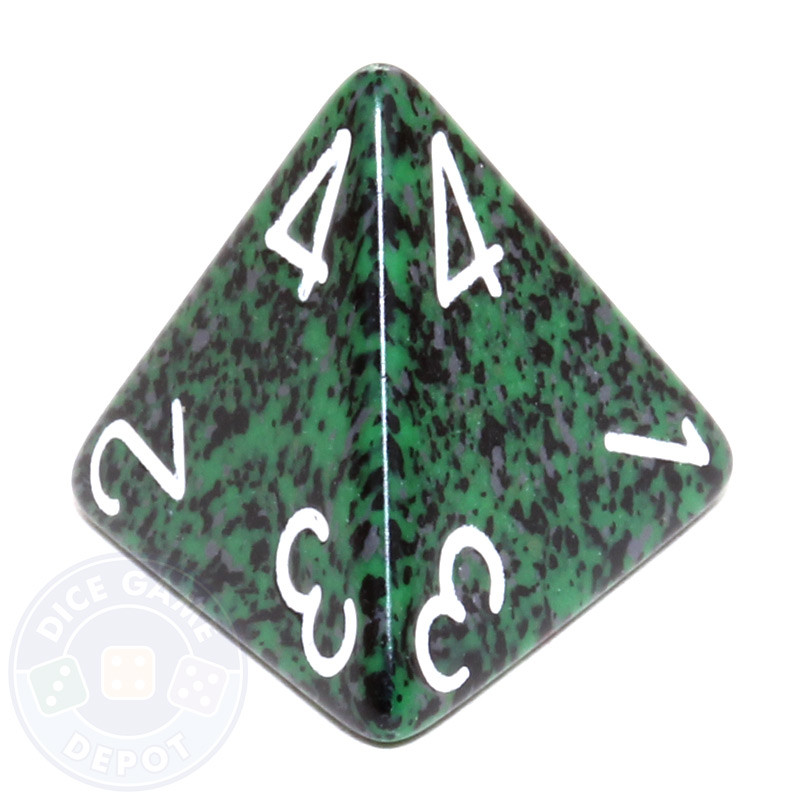 Speckled Recon d4 with White Numbers | Dice Game Depot