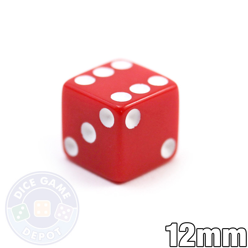 Opaque Red 6-Sided Dice (d6) For Sale | Dice Game Depot